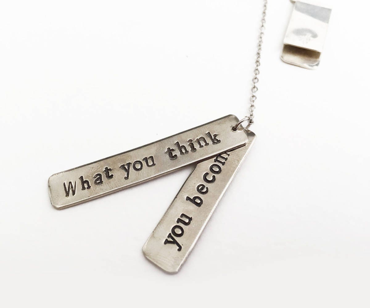 Metal Handstamped bookmarks Personalized gift Birthday gift | Etsy