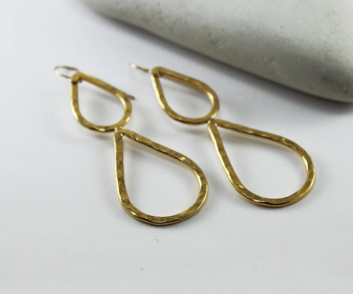 Dangle drop earrings long dangle earrings gold drop dangle | Etsy