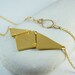 Geometric Gold Necklace Triangle Necklace - Etsy
