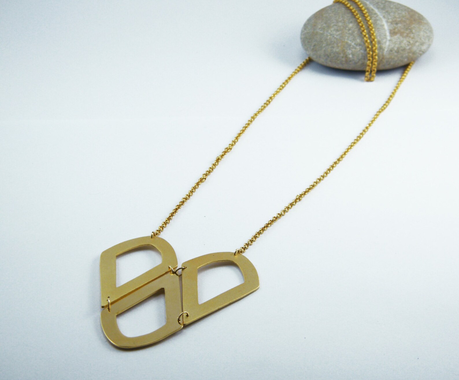 Long Geometric Necklace Diamond Shape Necklace Statement Long | Etsy