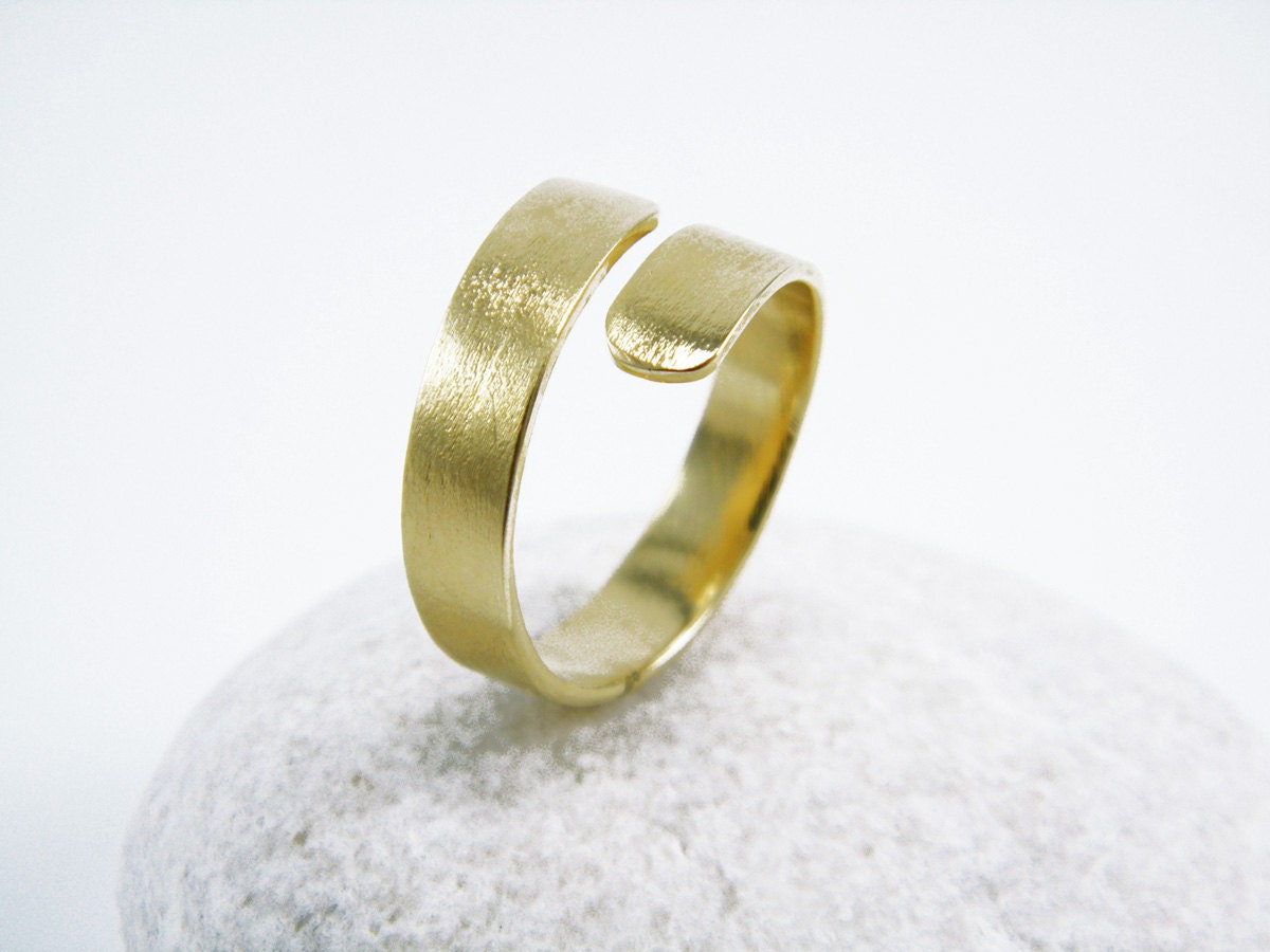 Bypass Ring Wrap Around Ring Open Ring Gold Minimalistic Statement Ring ...