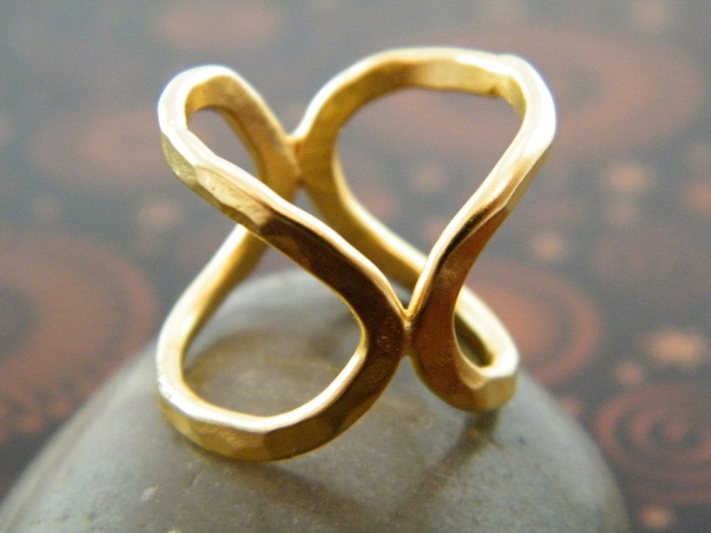 Infinity Ring Gold Statement Ring Oval Gold Ring | Etsy