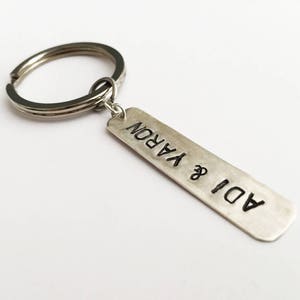 Silver Keychain Name Metal Keychain Custom Personalised Gift for Him ...