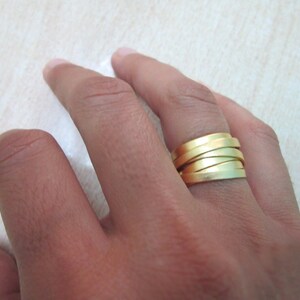 Wrapped Ring Gold Handmade Ring Alternative Wedding Ring - Etsy