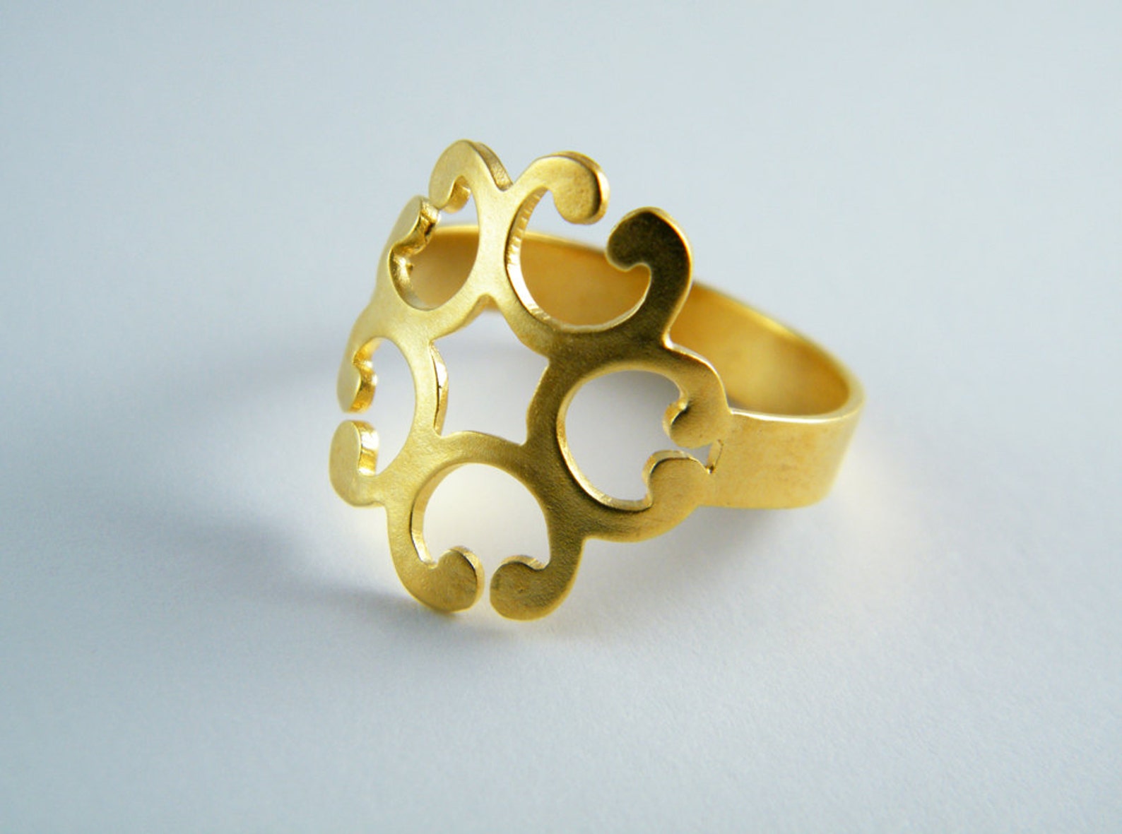 Gold Flower Ring Zen Flower Ring Gold Zen Ring Zen Jewelry - Etsy
