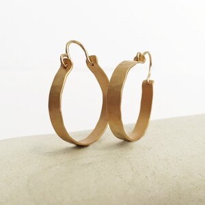 Textured Hoop Earrings Hammered Gold Hoops Medium Hoops Gypsy Hoops - Etsy