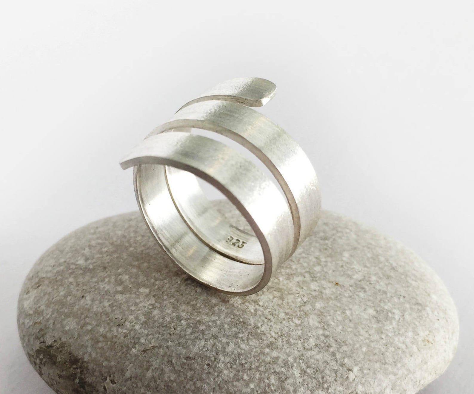Wrap Ring Silver Bypass Ring Silver Statement Modern Silver - Etsy