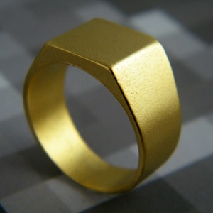 Square Signet Ring Mens Signet Ring Personalized Mens Ring Unisex Ring ...