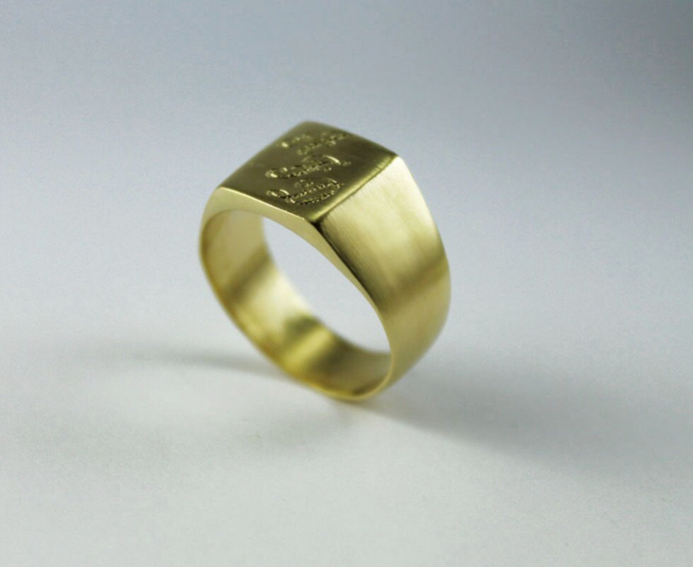 Mens Signet Ring Square Signet Ring Personalized Signet Ring | Etsy