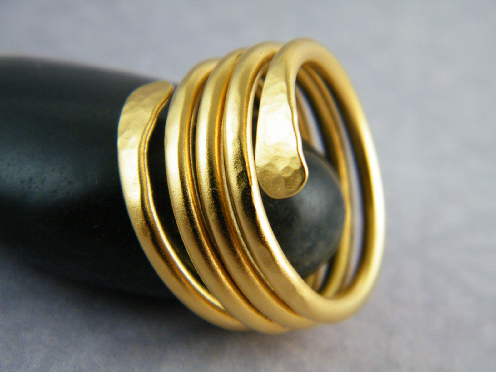 Gold Wire Wrapped Ring Snake Gold Ring Gold Handmade Ring - Etsy