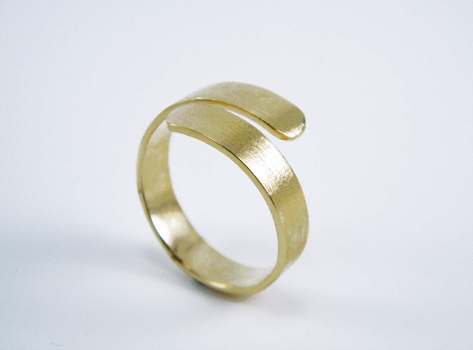 Bypass Ring Wrap Around Ring Open Ring Gold Minimalistic Statement Ring ...