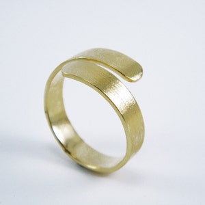 Bypass Ring Wrap Around Ring Open Ring Gold Minimalistic Statement Ring ...
