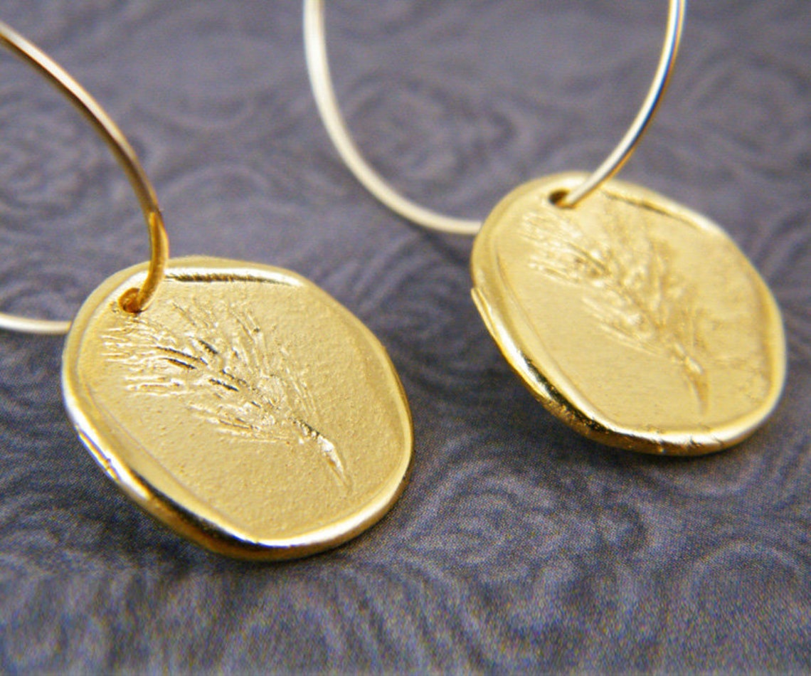 Gold Coin Earrings Hoop Earrings Gold Filled Earrings - Etsy