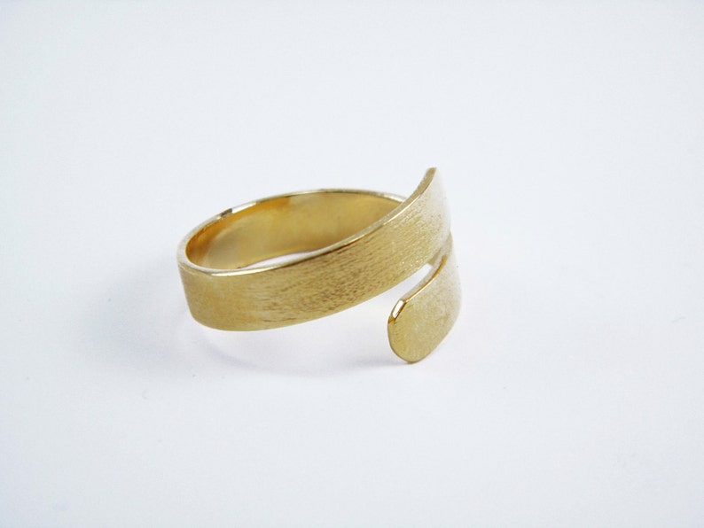 Bypass Ring Wrap Around Ring Open Ring Gold Minimalistic Statement Ring ...