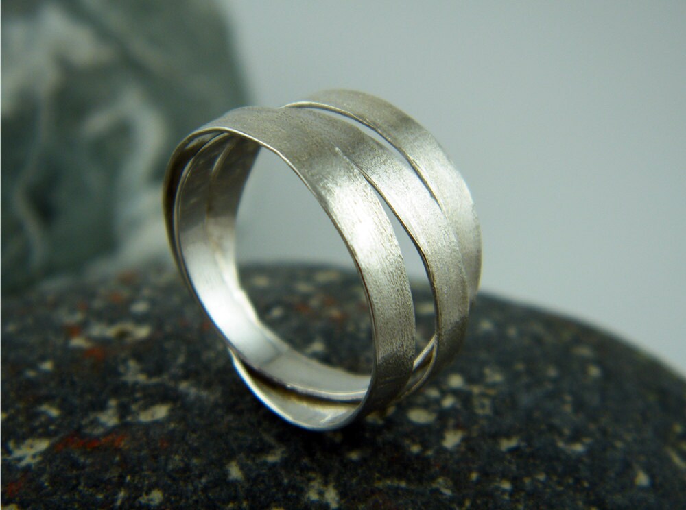 Silver wrapped ring handmade silver ring | Etsy