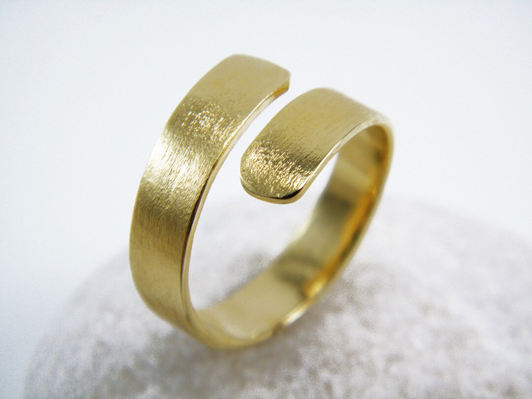 Bypass Ring Wrap Around Ring Open Ring Gold Minimalistic Statement Ring ...