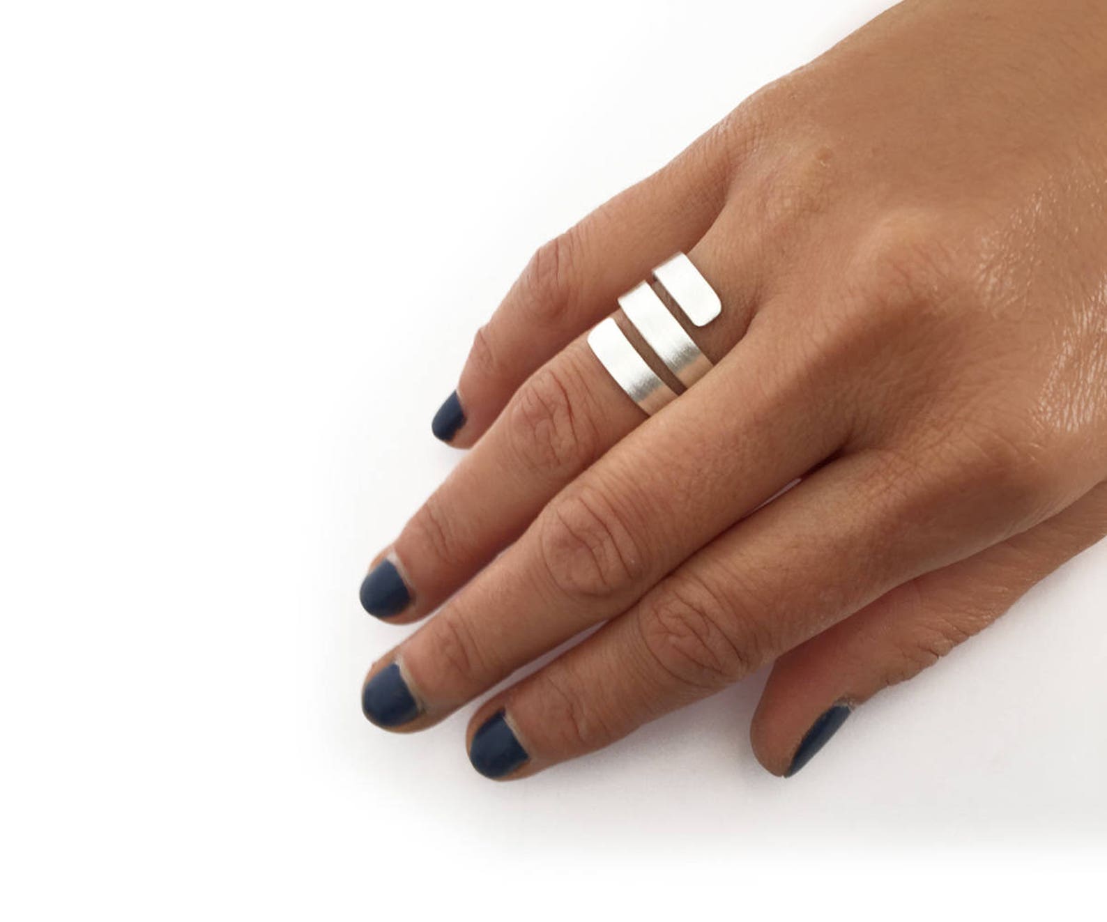 Wrap Ring Silver Bypass Ring Silver Statement Modern Silver - Etsy