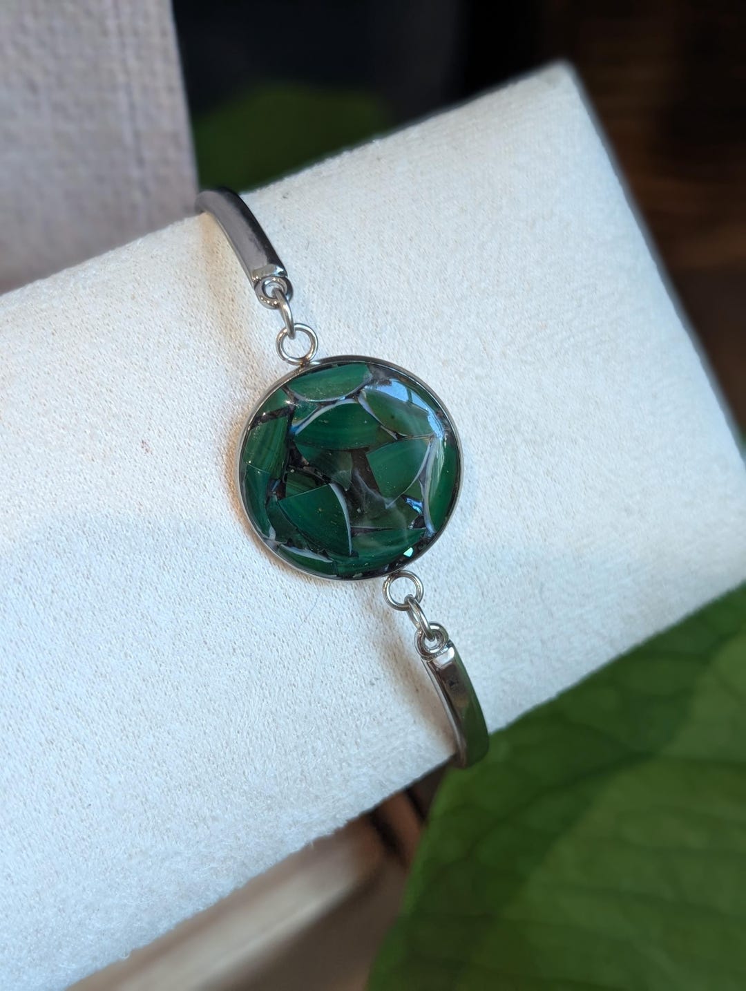 Asian Green Mussel Shell 20mm Bezel Bracelet. - Etsy