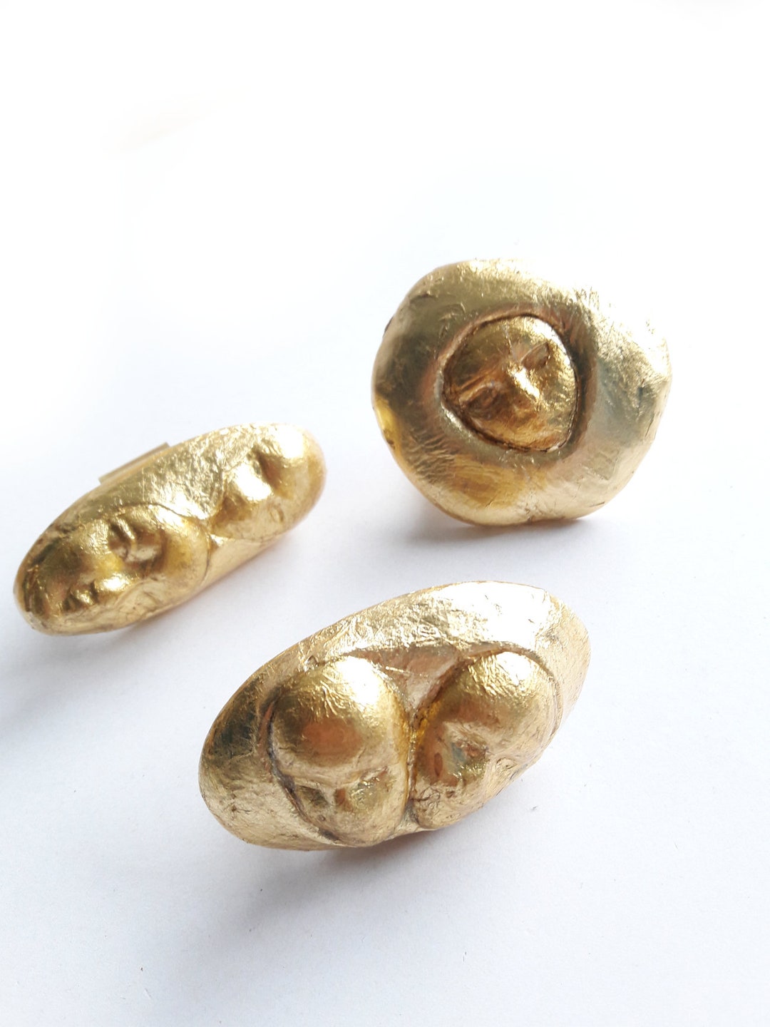 Face Ring, Statement Ring, Large Oval Ring, Oval Gold Ring, Big ...
