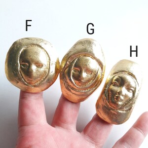Face Ring, Statement Ring, Large Oval Ring, Oval Gold Ring, Big ...