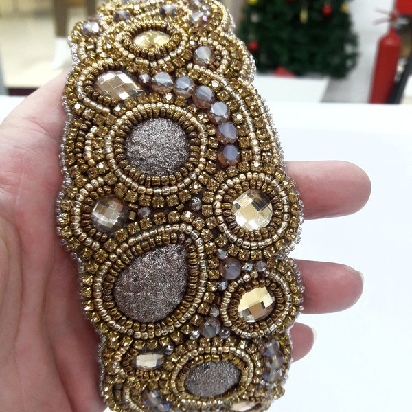 Large Gold Ring, Statement Ring, Floral Pattern, Irregular Round, Gold ...