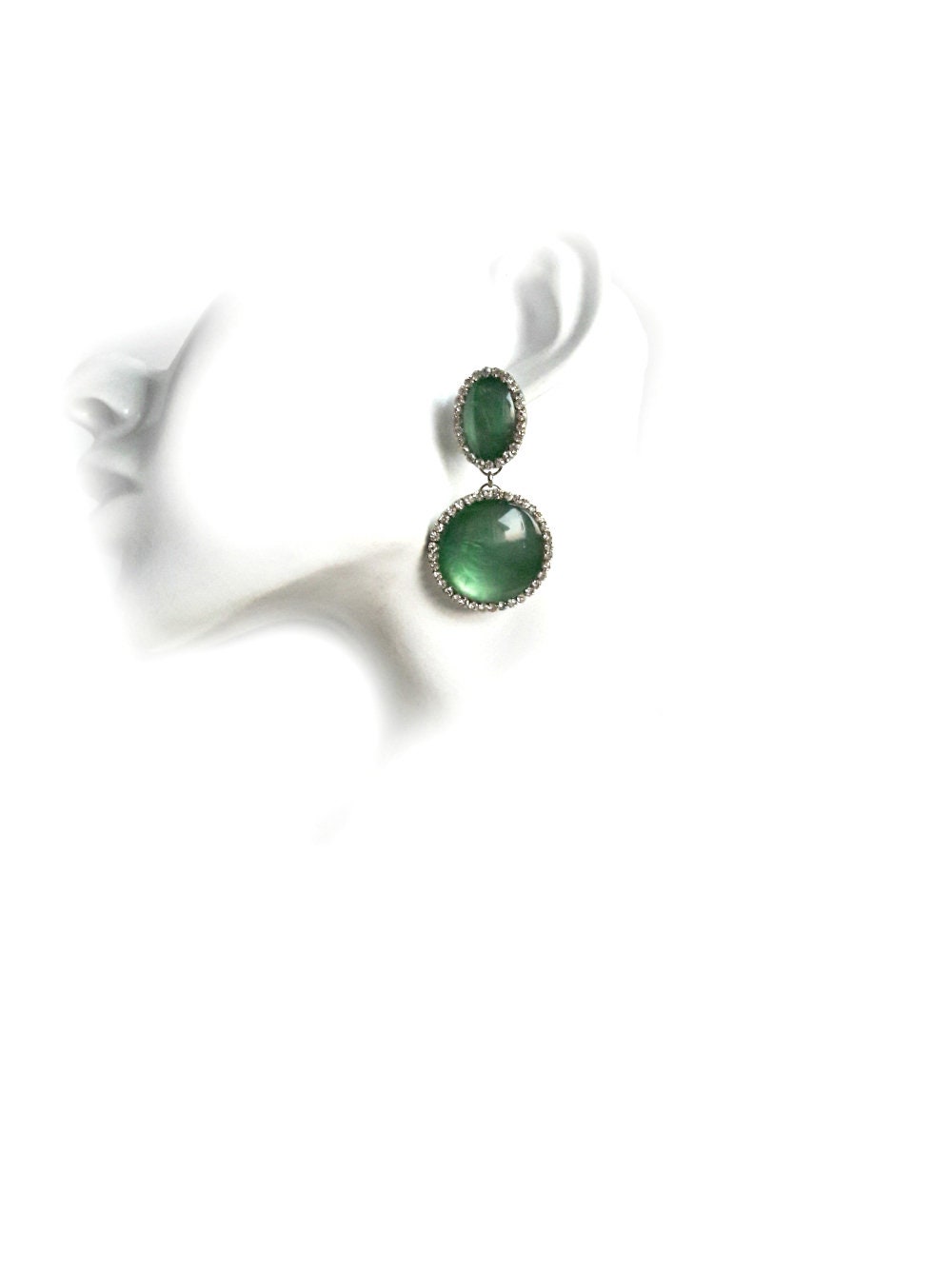 Green Earrings Emerald Green Earrings Spring Green Light | Etsy