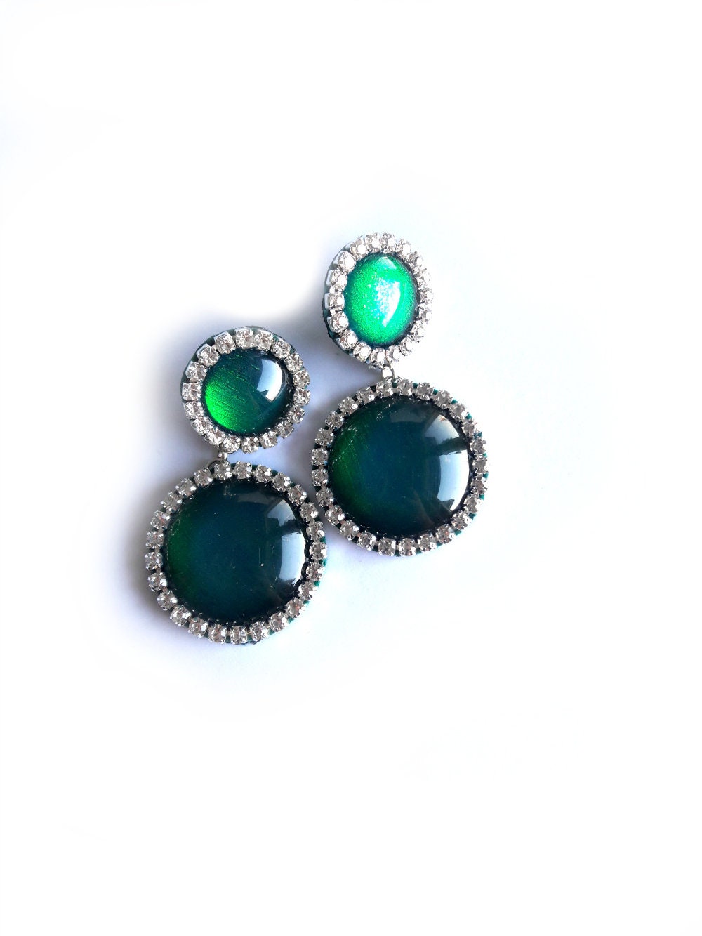 Green Earrings Emerald Green Earrings Spring Green Light | Etsy