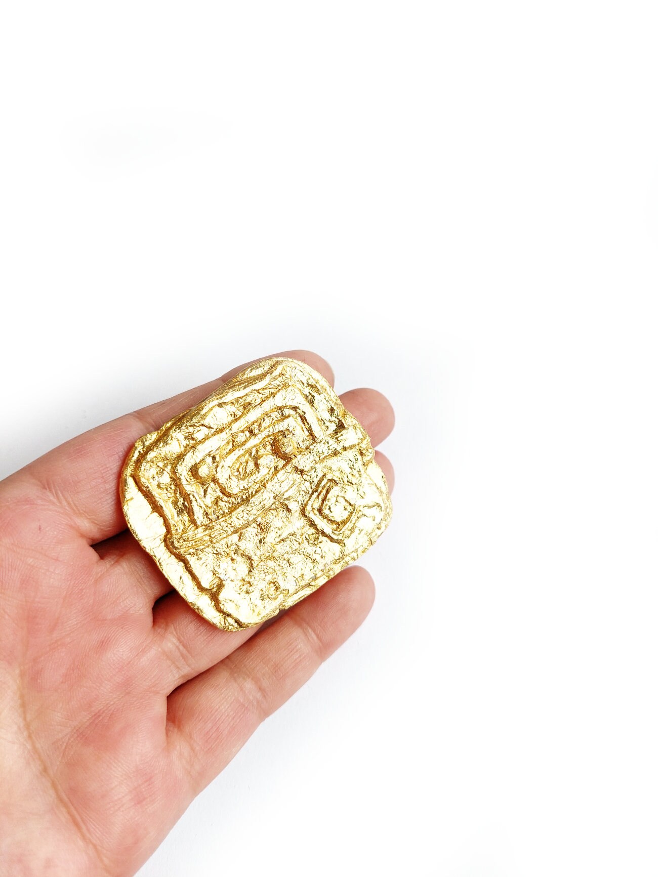 Large Gold Ring Statement Square Gold Ring Big Ring - Etsy
