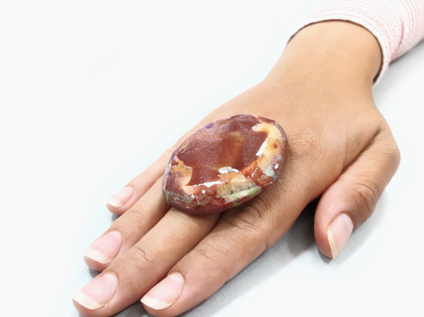 Big Bold Brown Ring Oversized Ring Huge Fashion Ring - Etsy