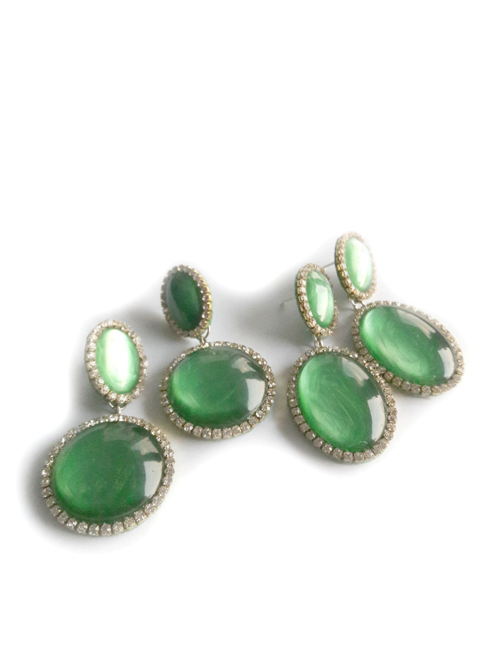 Green Earrings Emerald Green Earrings Spring Green Light | Etsy