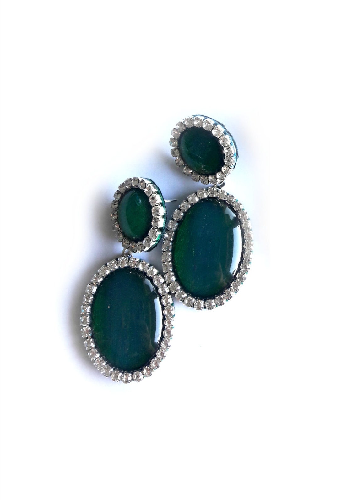 Green Earrings Emerald Green Earrings Spring Green Light | Etsy