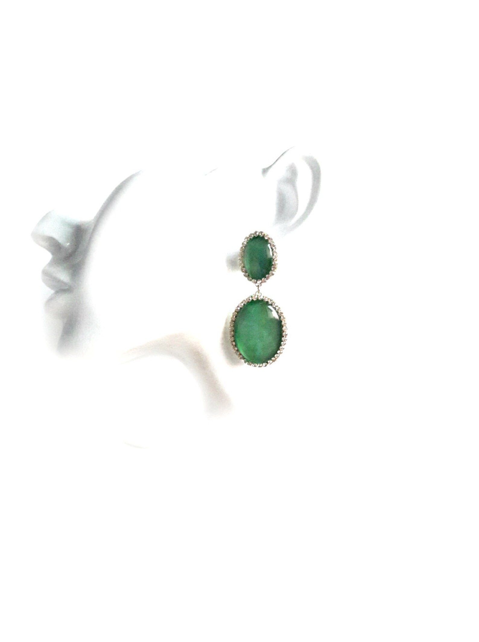 Green Earrings Emerald Green Earrings Spring Green Light | Etsy