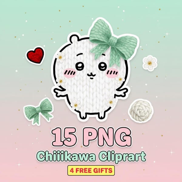 Chiikawa Stickers Png - Etsy
