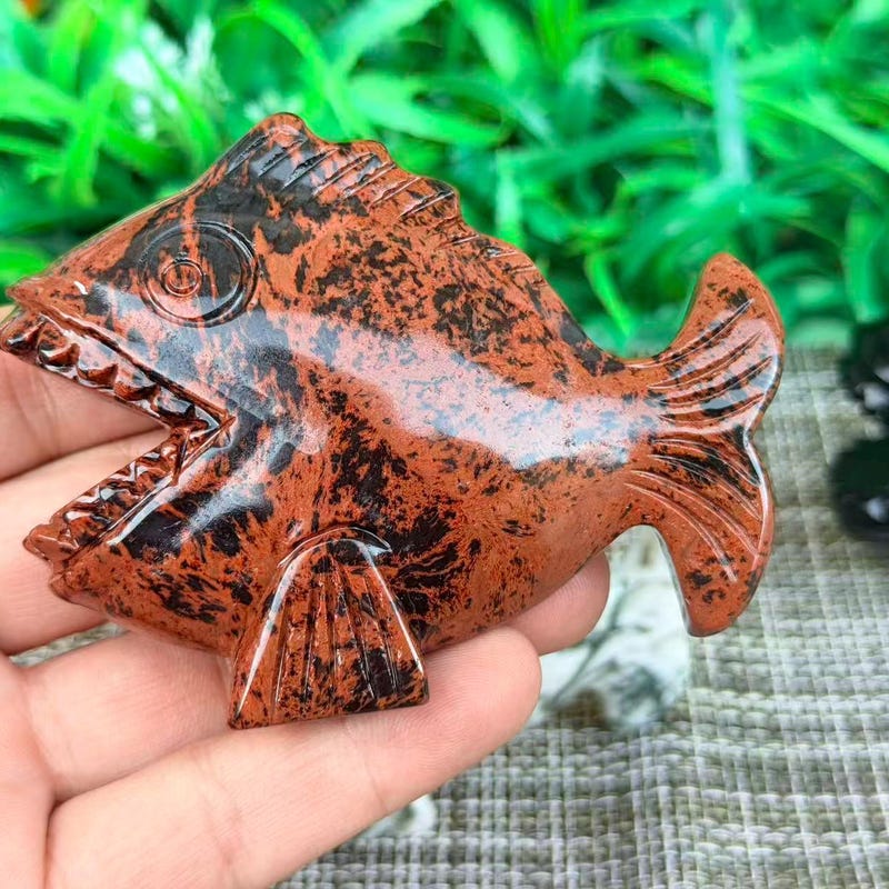 Obsidian Fish Carving - Etsy