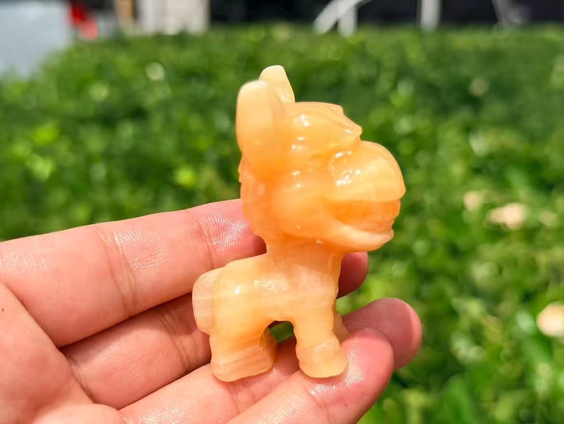 Crystal Grinning Donkey Statue | Natural Gem Hand Carved Animal ...