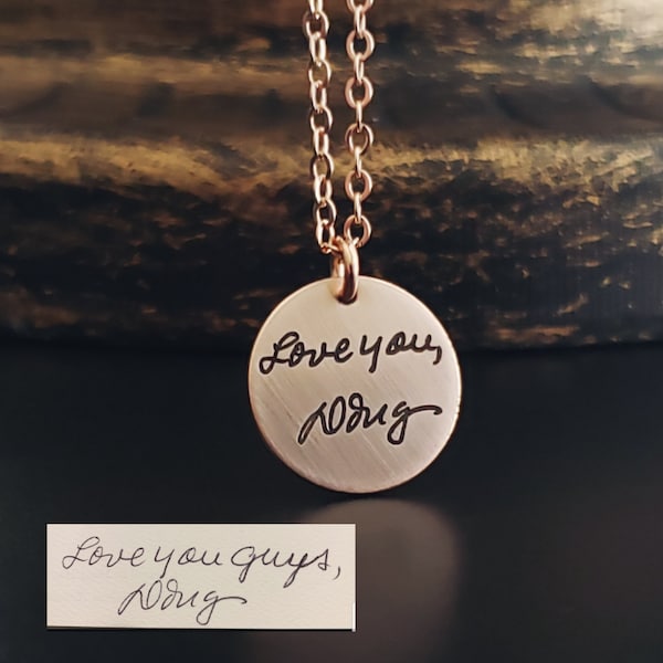 Handwriting Mens Pendant - Etsy