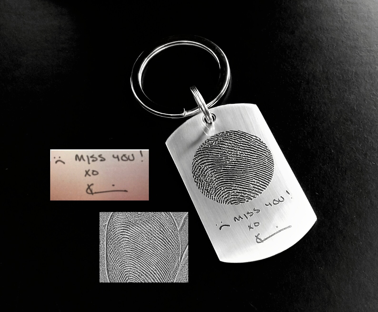 Handwriting Fingerprint Engraved Signature Engraved Matte Finish ...