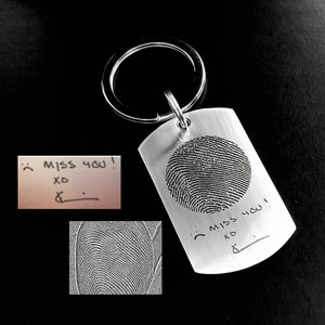 Handwriting Fingerprint Engraved Signature Engraved Matte Finish ...