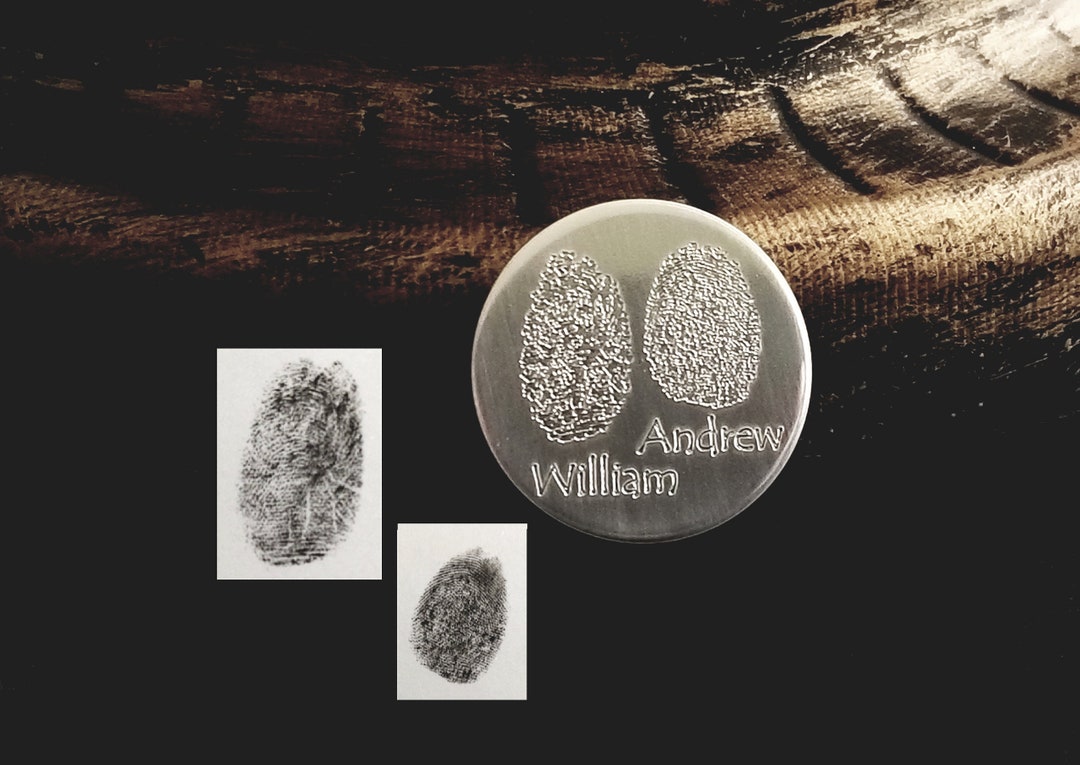 Golf Ball Marker YOUR Childs Engraved Fingerprint Signature Foot Hand ...