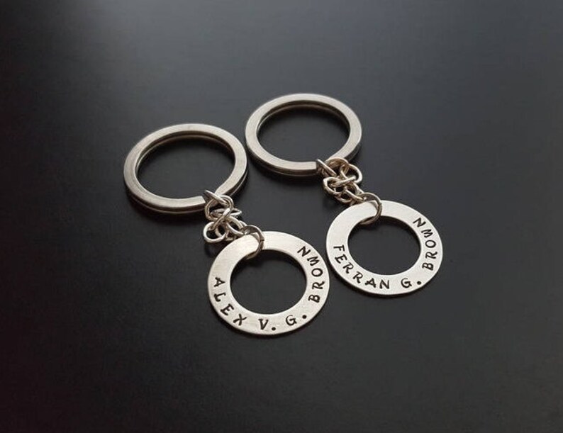 My Word Keychain Your Name Keychain Hand Stamped Keychain | Etsy