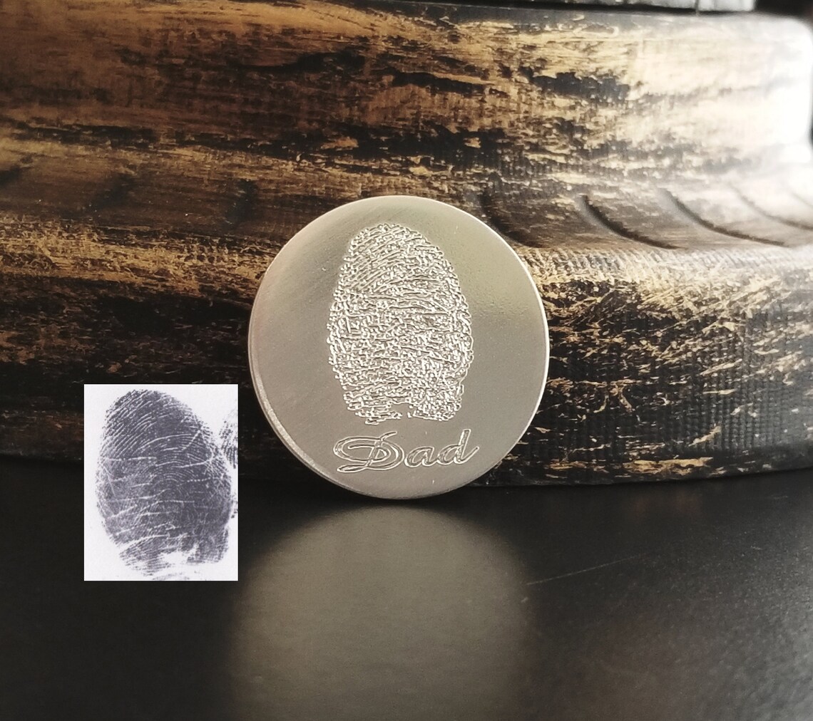 Golf Ball Marker YOUR Actual Fingerprint Signature Paw Foot - Etsy
