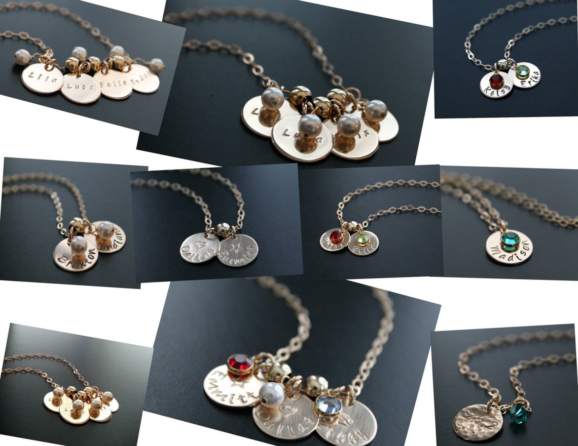 BUILD Your 14k Gold Filled 14/20 Hand Stamped MOM or - Etsy