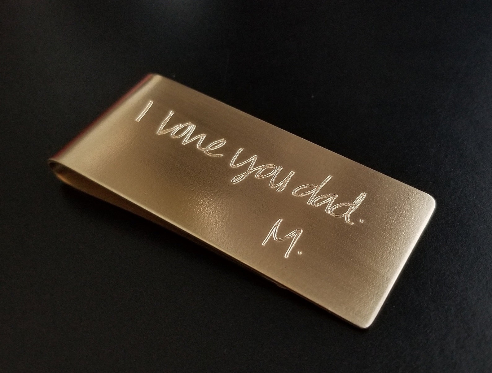 Handwriting Signature Money Clip Money Holder Sterling Silver Copper Nu ...
