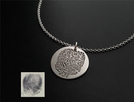 YOUR Actual Fingerprint Deeply Etched Engraved Signature - Etsy