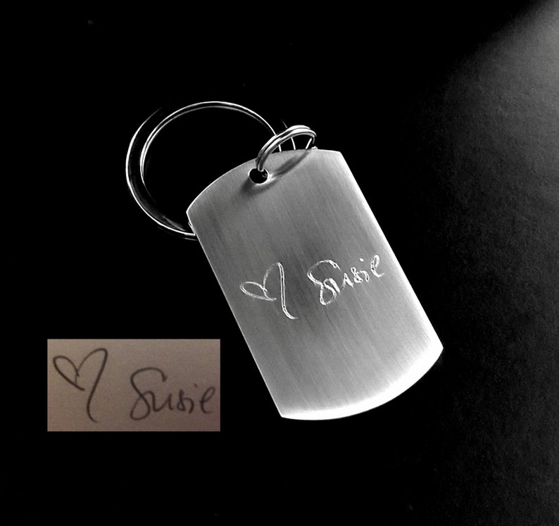 Handwriting Fingerprint Engraved Signature Engraved Matte Finish ...