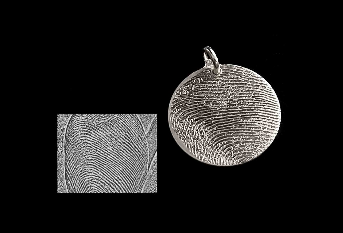 YOUR Actual Fingerprint Deeply Etched Engraved Signature - Etsy