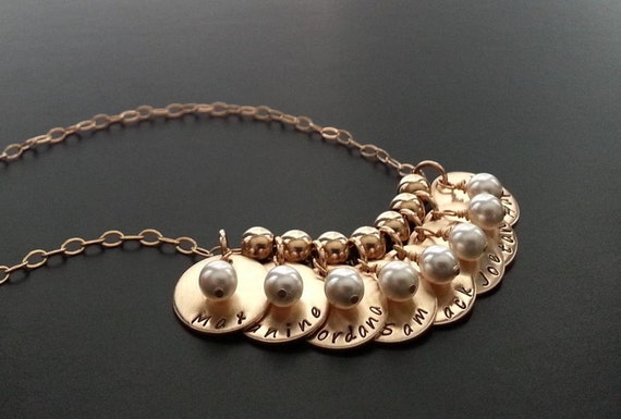 BUILD Your 14k Gold Filled 14/20 Hand Stamped MOM or | Etsy