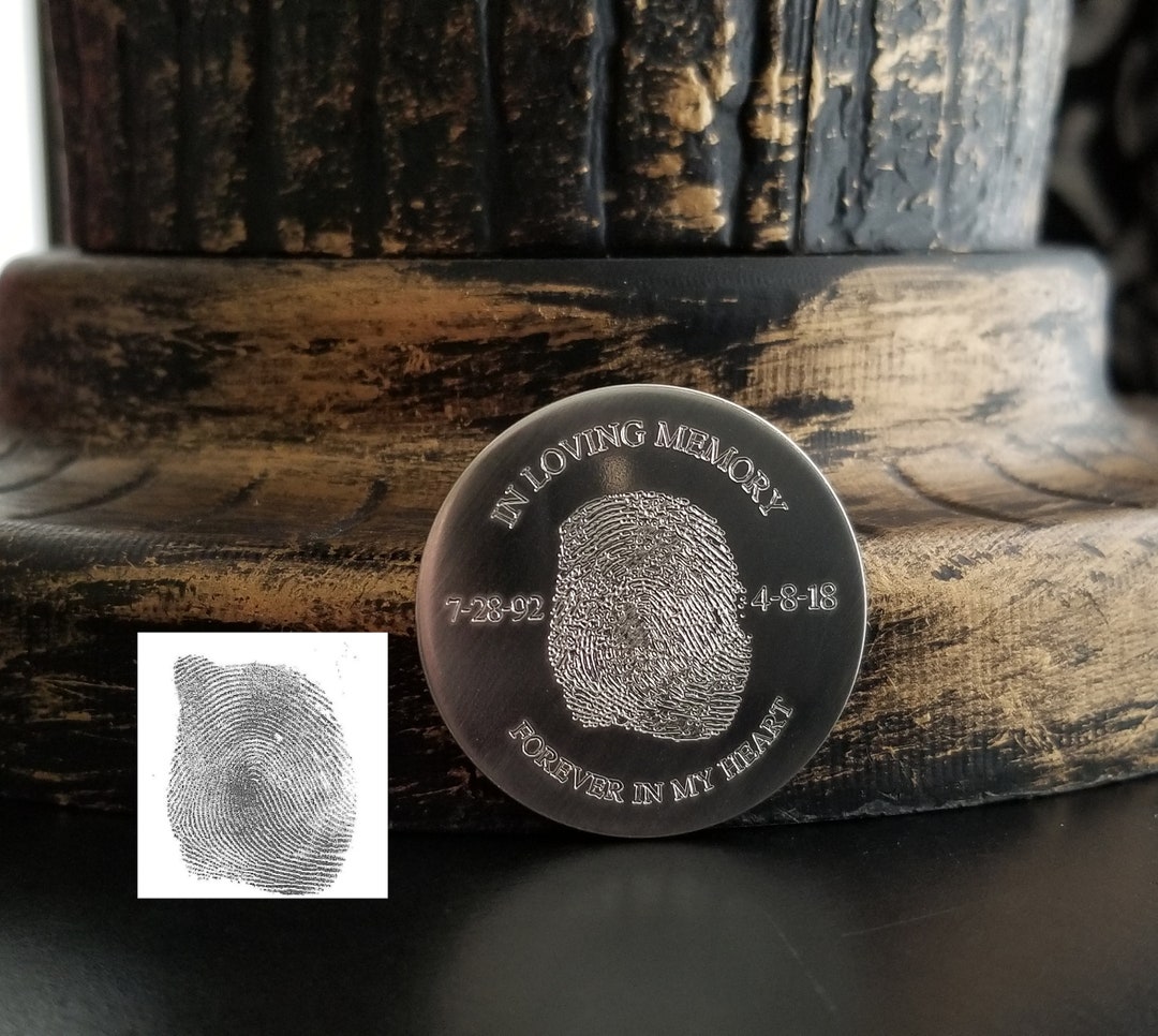 Golf Ball Marker YOUR Actual Fingerprint Signature Paw Foot Hand Print ...