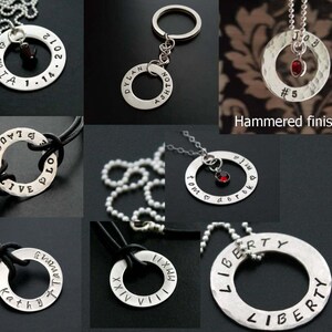 My Word Keychain, Your Name Keychain, Hand Stamped Keychain, Sterling ...