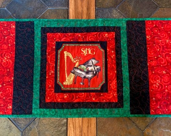 Red Quilted 36 Inch Table Runner - Etsy